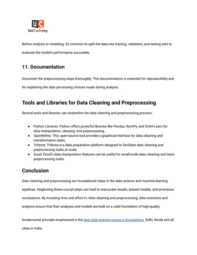 Data Cleaning and Preprocessing: Ensuring Data Quality | PDF