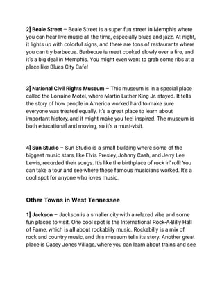 Top-Rated and Must-See Attractions in West Tennessee | PDF
