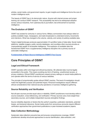 Fundamentals of Open-Source Intelligence (OSINT): Complete Guide 2025 | PDF