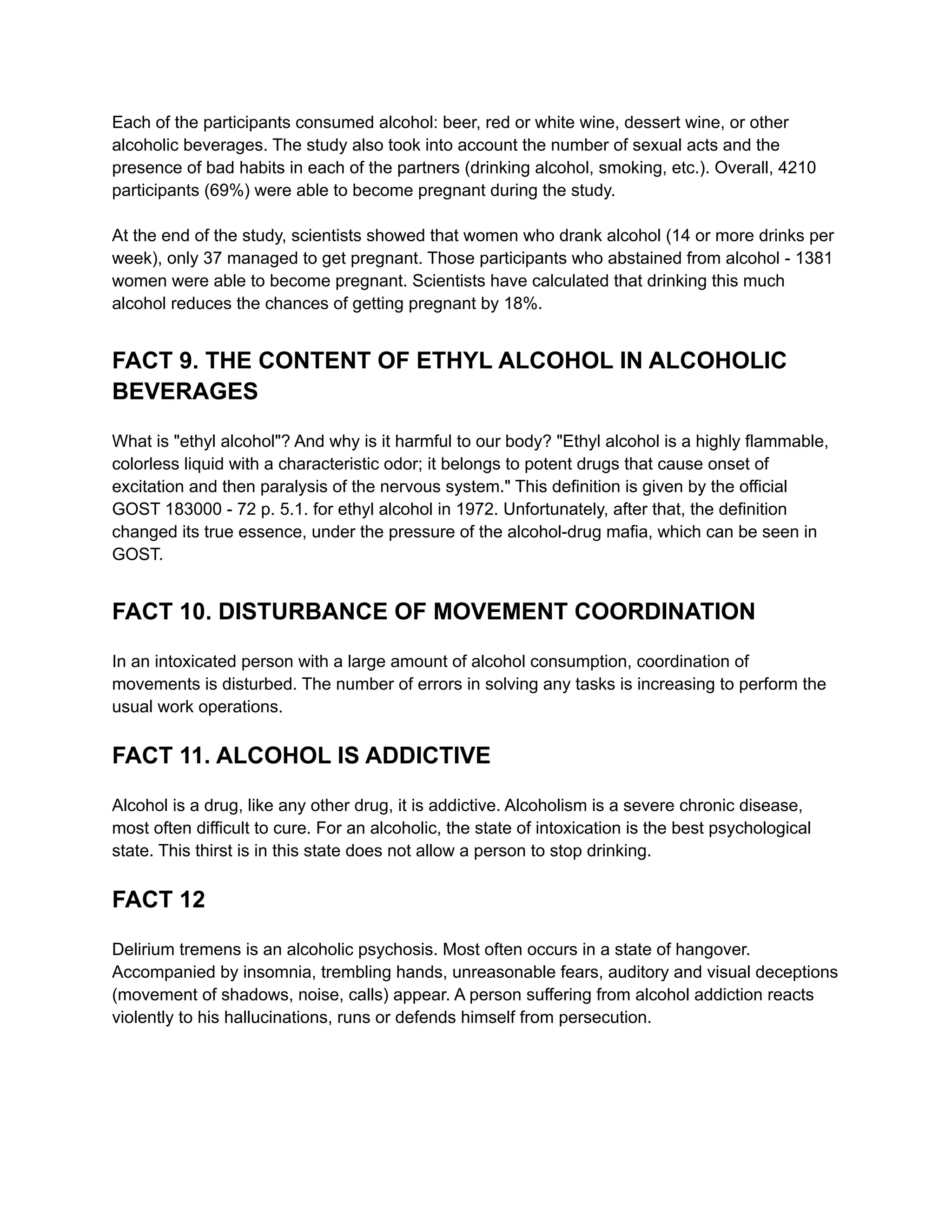 30 PROVEN FACTS ABOUT ALCOHOL USE | PDF
