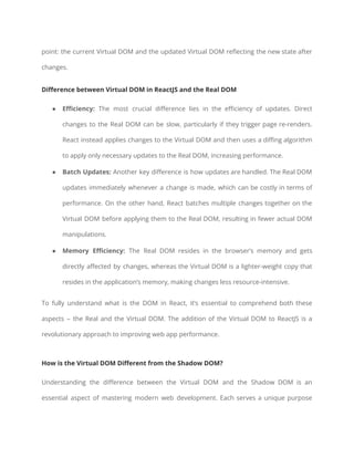 Virtual Dom|Browser DOM What are these in React Js? | PDF