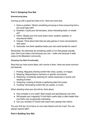 Learn the Basics of Bots Before Exploring AI Agents: A Step-by-Step Guide to Creating a Mastodon ...