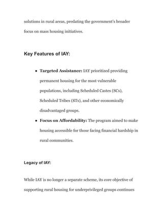 Indira awas yojana housing scheme renamed as PMAY | PDF
