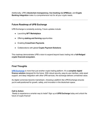 UPB Bank – Redefining Crypto Payments and Digital Banking | PDF