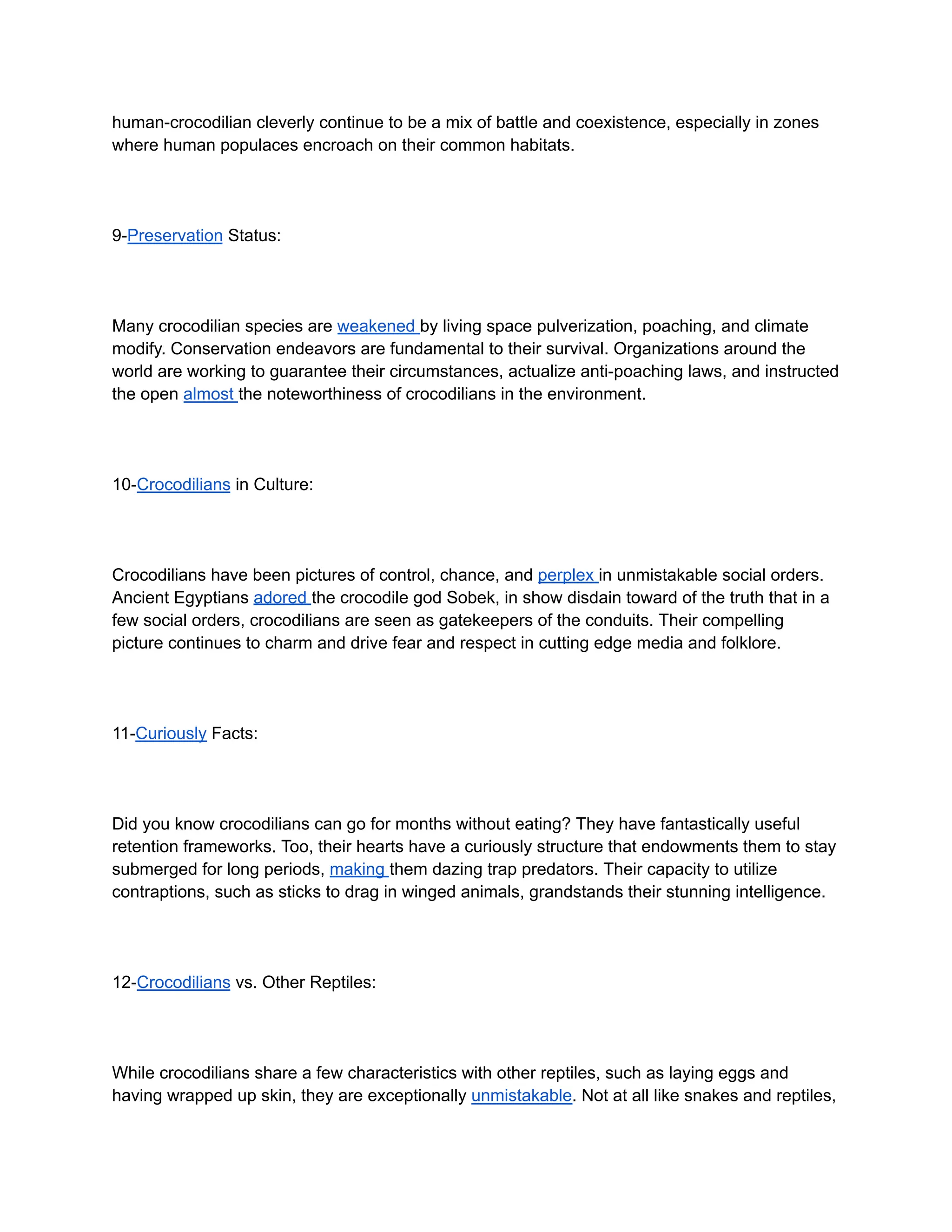 Crocodilians: Old-fashioned Predators of the Appear day World | PDF