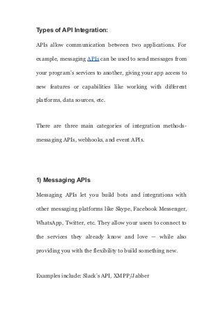 Types of API Integration | PDF