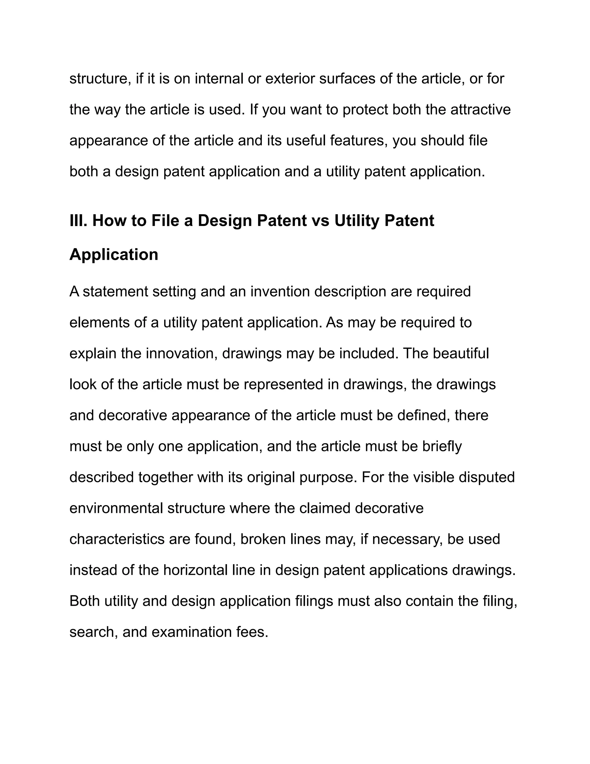 When To File A Design Patent vs Utility Patent Application? | PDF