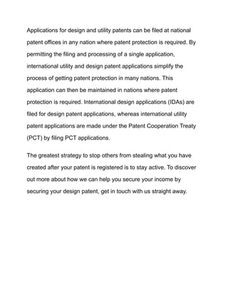 When To File A Design Patent vs Utility Patent Application? | PDF
