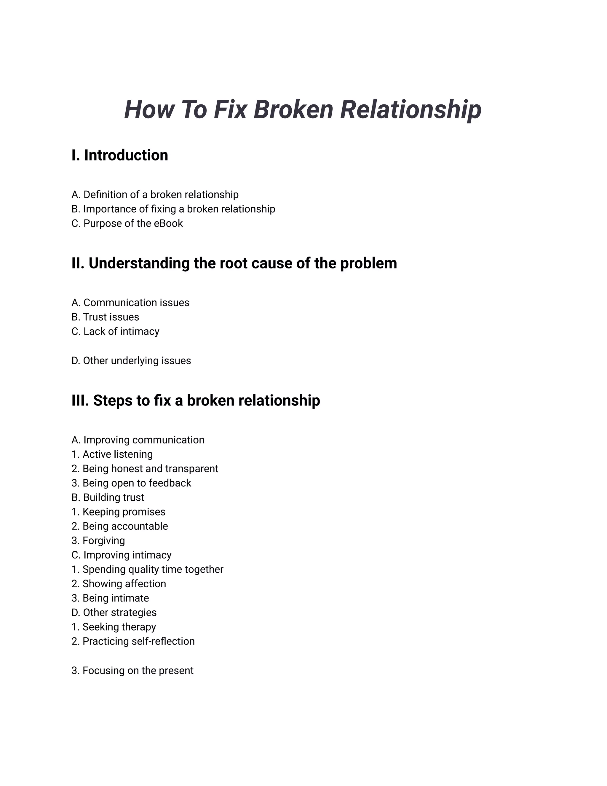 How To Fix Broken Relationship Pdf