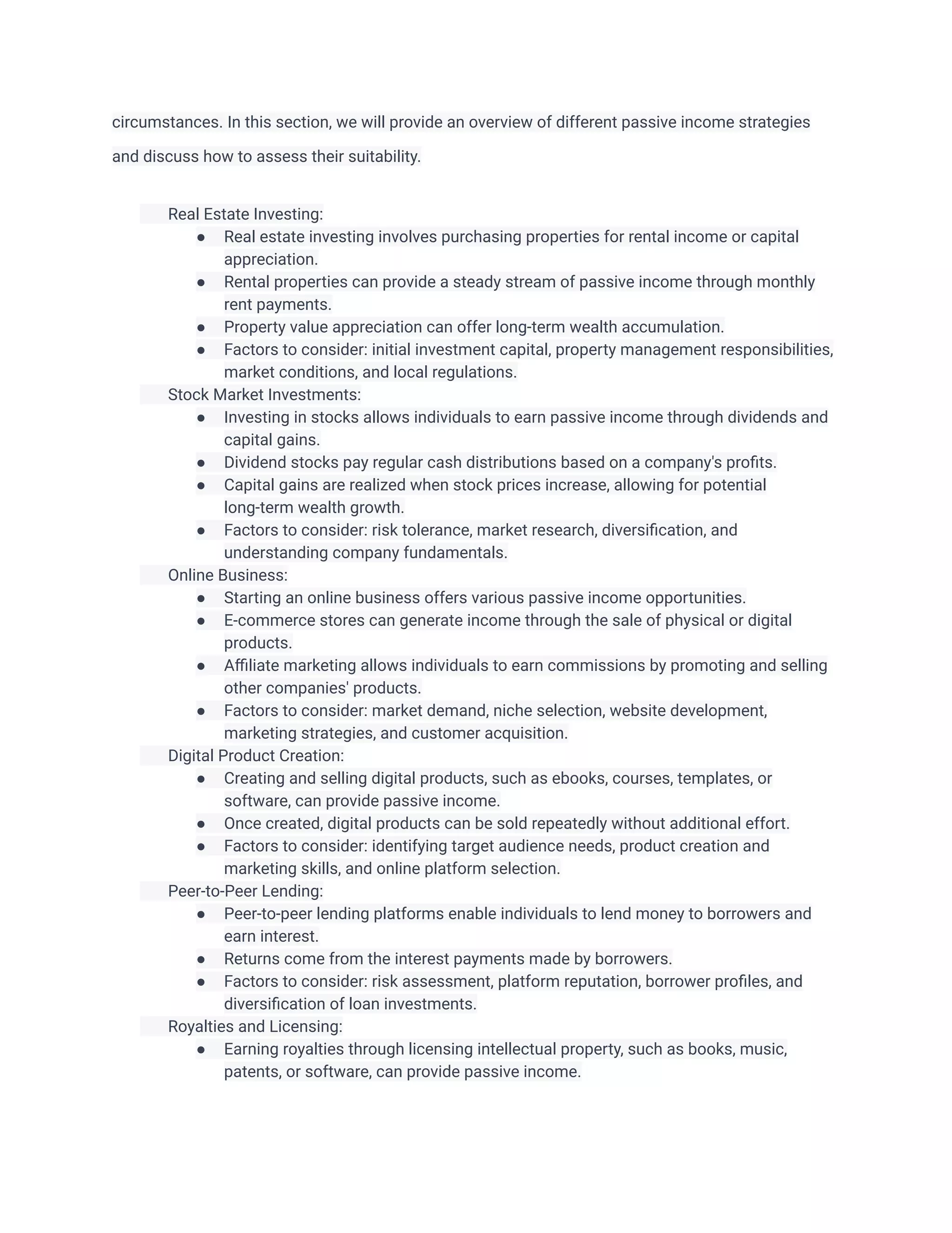 HOW TO MAKE PASSIVE INCOME | PDF