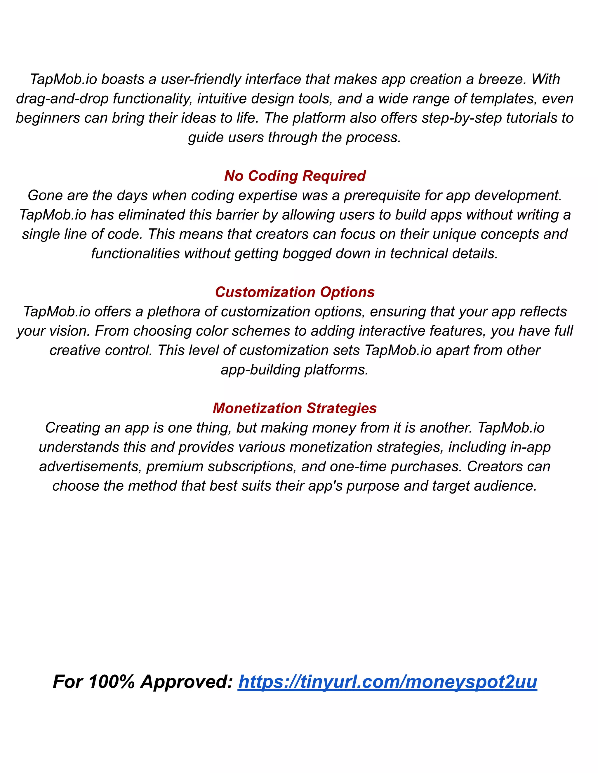 TapMob.io: The Creator's Money-Making App | PDF