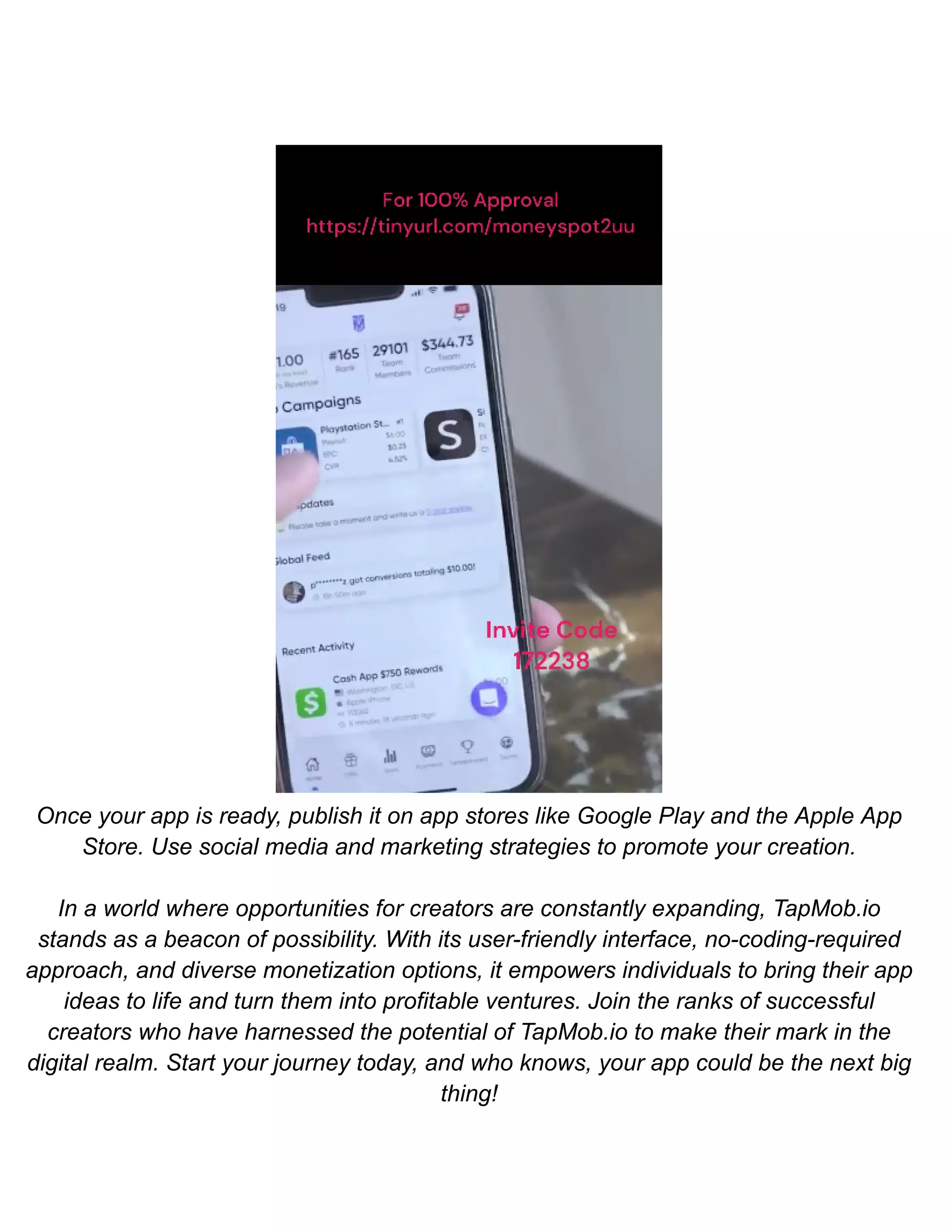 TapMob.io: The Creator's Money-Making App | PDF