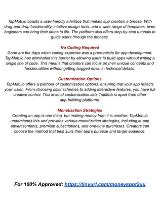 TapMob.io: The Creator's Money-Making App | PDF | Business | Business ...