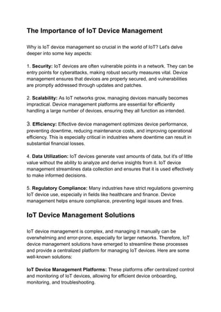 IoT Device Management | PDF