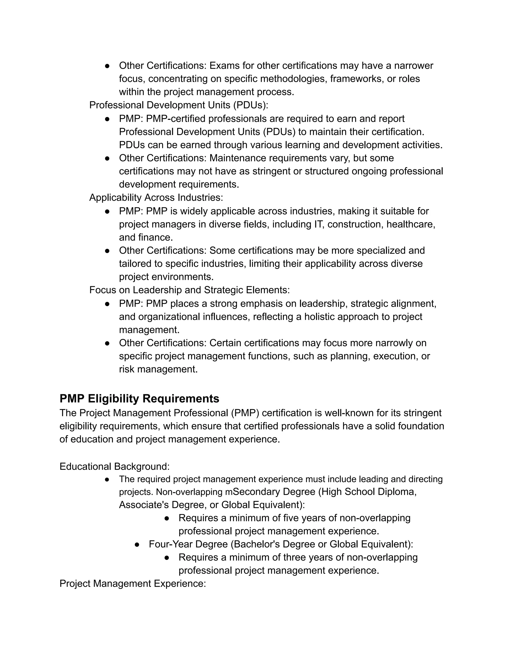 Introduction to PMP Certification | PDF