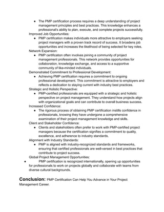 Introduction to PMP Certification | PDF