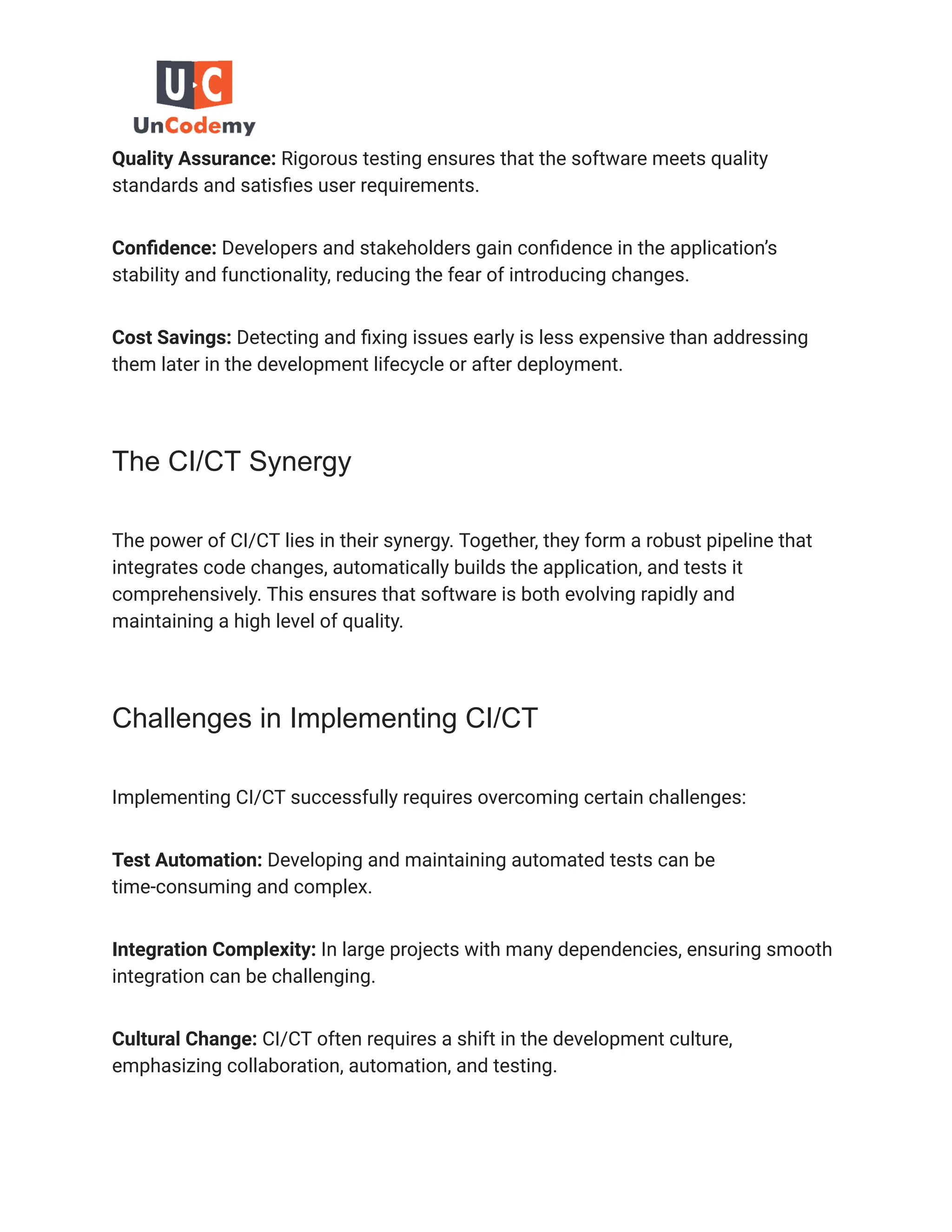 Continuous Integration and Continuous Testing (CI/CT) | PDF Continuous Integration and Continuous Testing (CI/CT) | PDF
