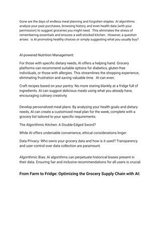 Revolutionizing Groceries: How AI is Streamlining Your Deliveries | PDF ...