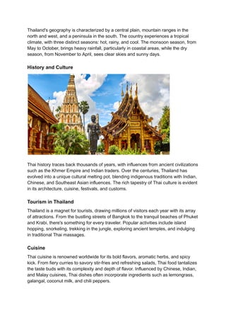 Exploring the Wonders of Thailand with enjoyment | PDF