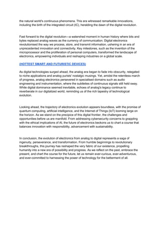 The Evolution of Electronics from Analog to Digital | PDF