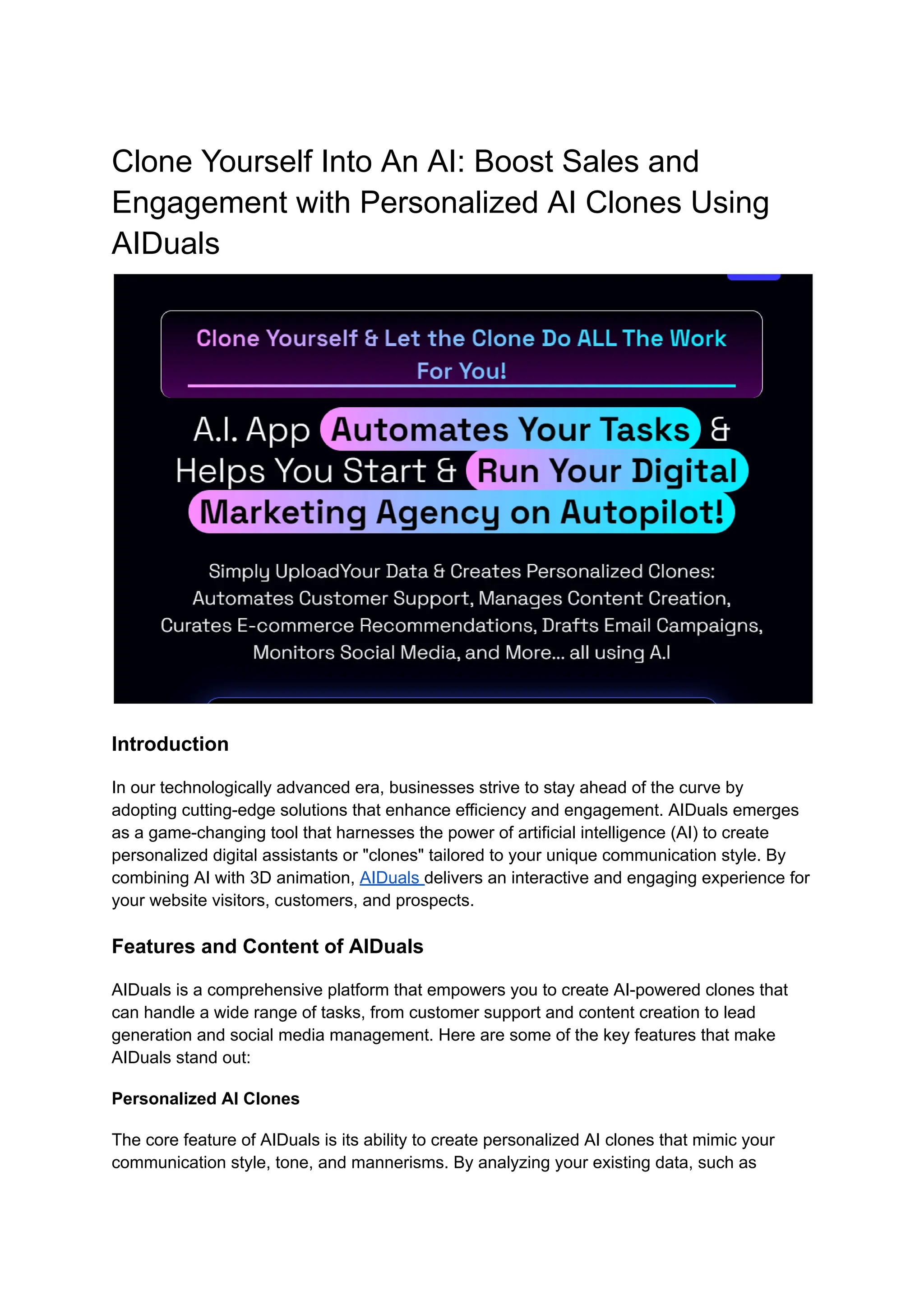 Create Your AI Doppelganger: Supercharge Sales and Engagement with ...