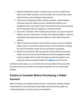 Twitter Accounts For Sale Twitter is a popular social media platform ...