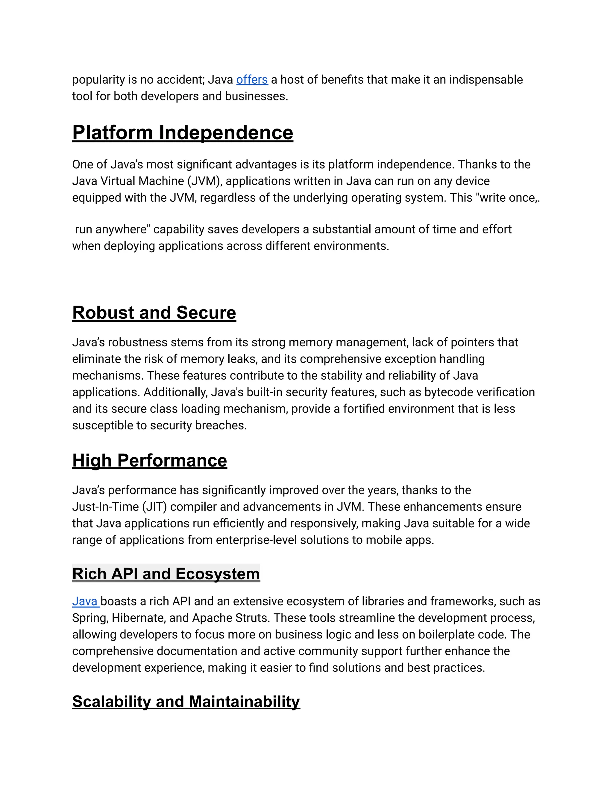 Key Advantages of Java Technology in this era | PDF