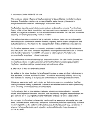 The YouTube Revolution: Reshaping Entertainment, Education, and ...
