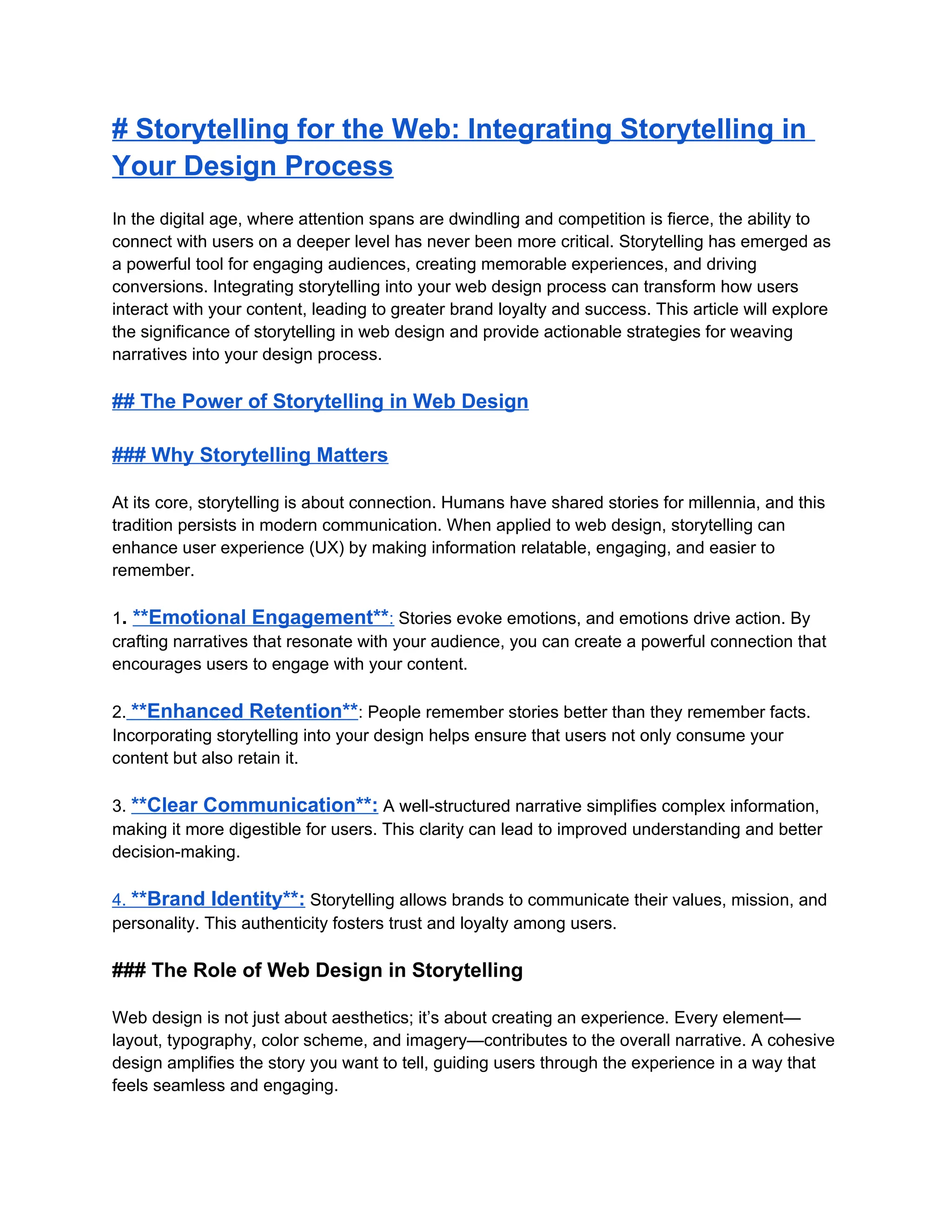# Storytelling for the Web: Integrating Storytelling in Your Design ...