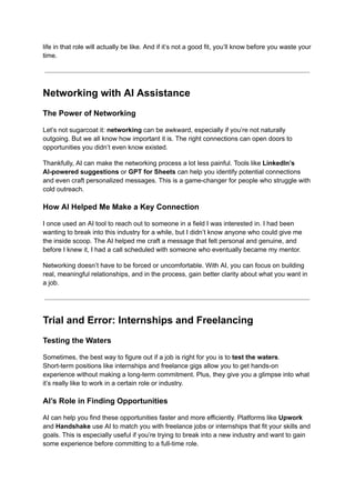 Finding Your Perfect Fit: Using AI for Career Guidance | PDF