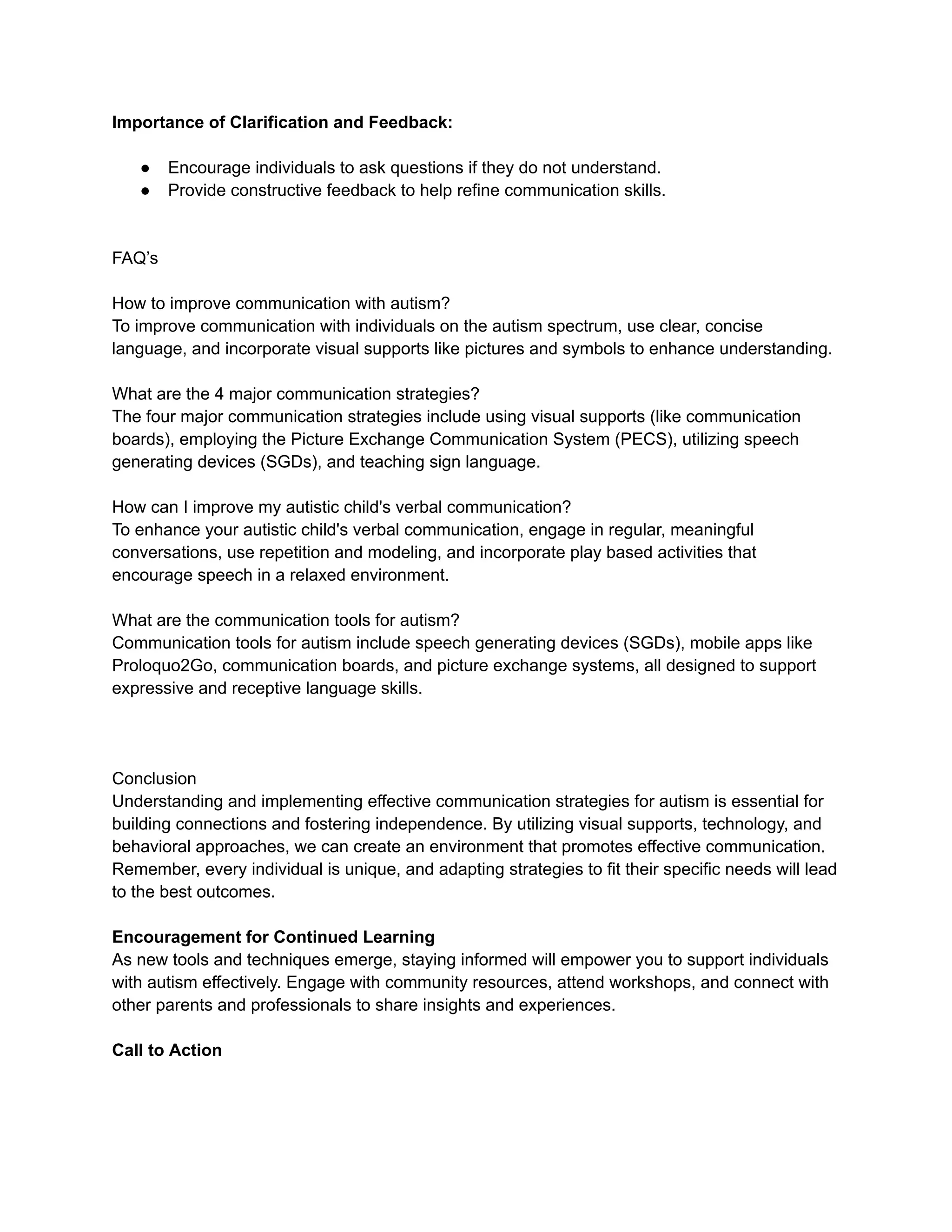 Strategies for Enhancing Communication in Autism | PDF