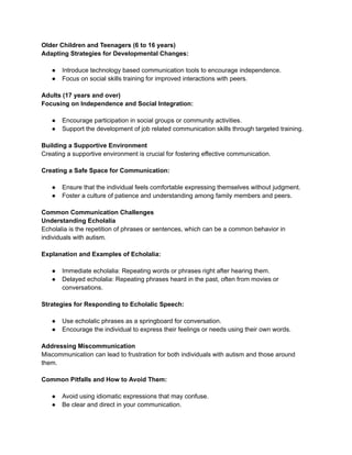 Strategies for Enhancing Communication in Autism | PDF
