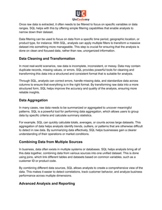 SQL: Your Tool for Converting Raw Data to Insights | PDF