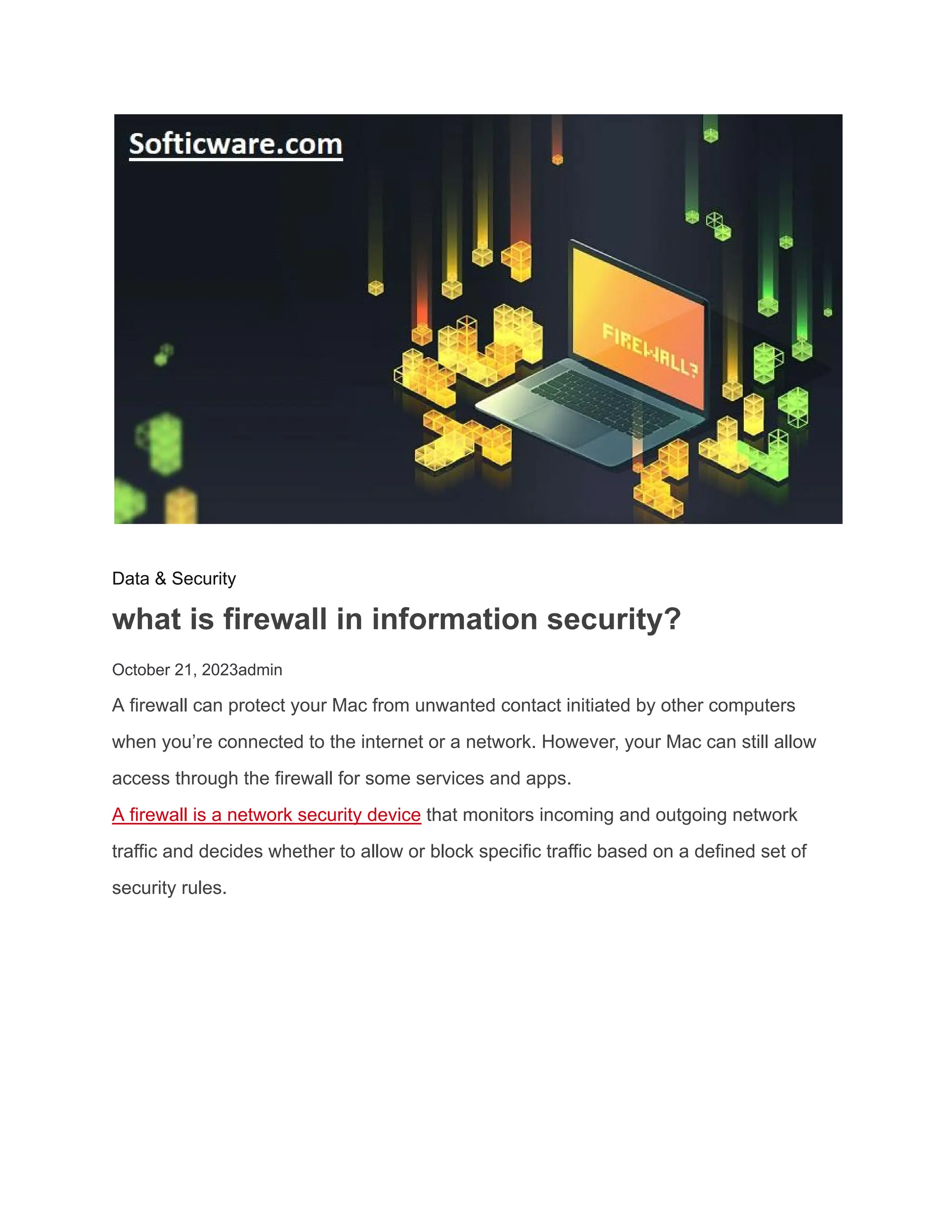 what is firewall in information security? | PDF