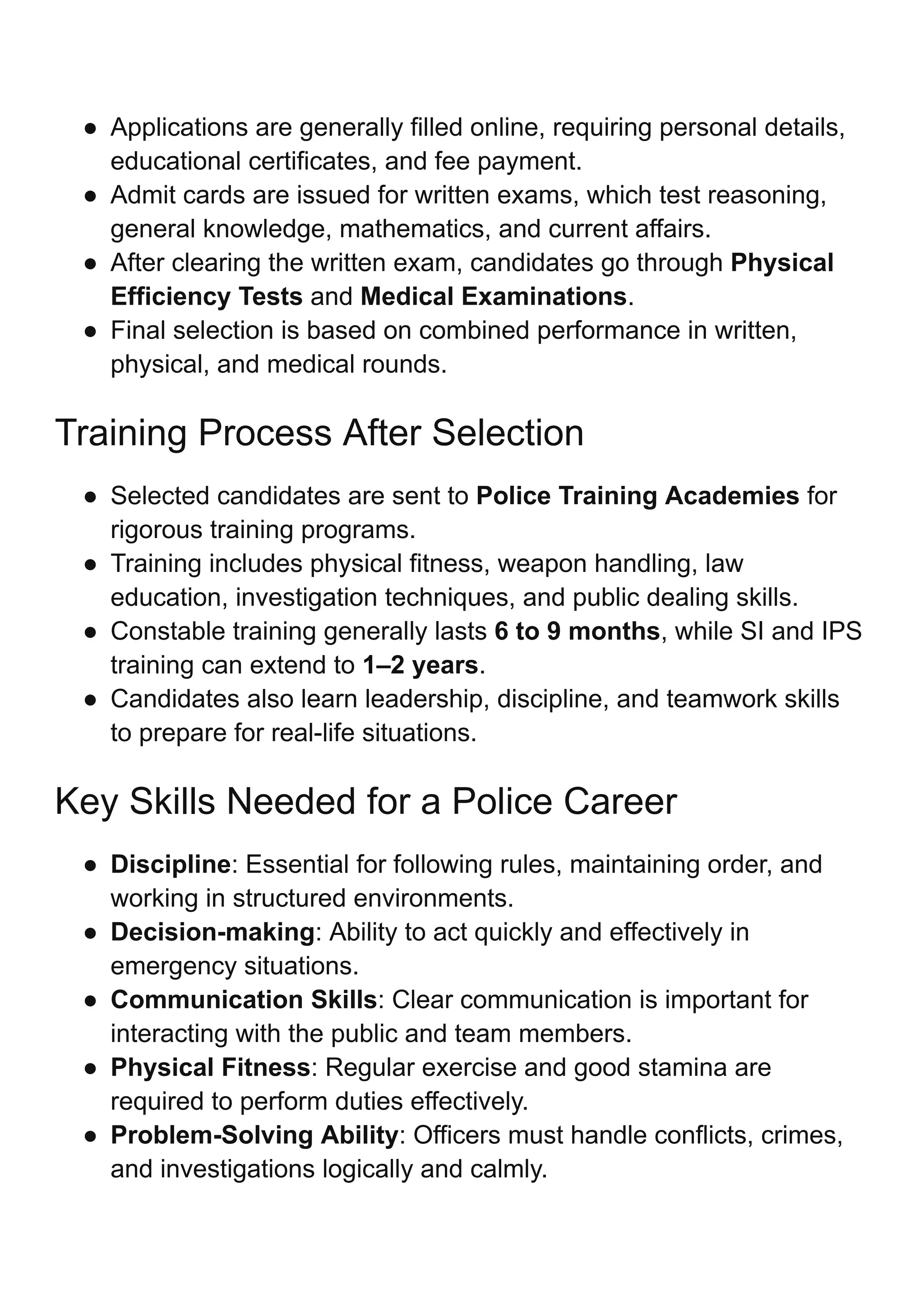Police Officer Career Path in India After 12th (2025 Updated Guide) | PDF