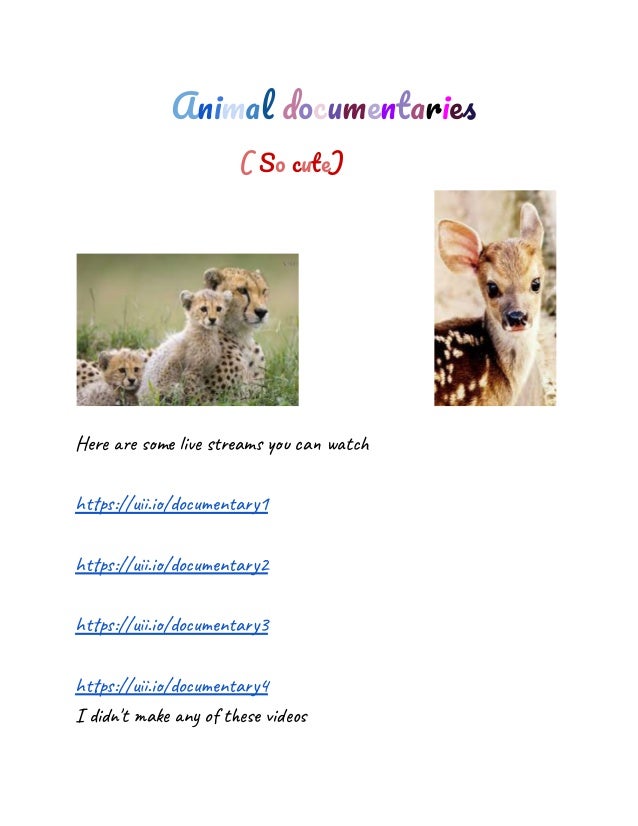 Animal documentaries | PDF