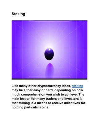 Staking | DOCX | Currencies | Economy