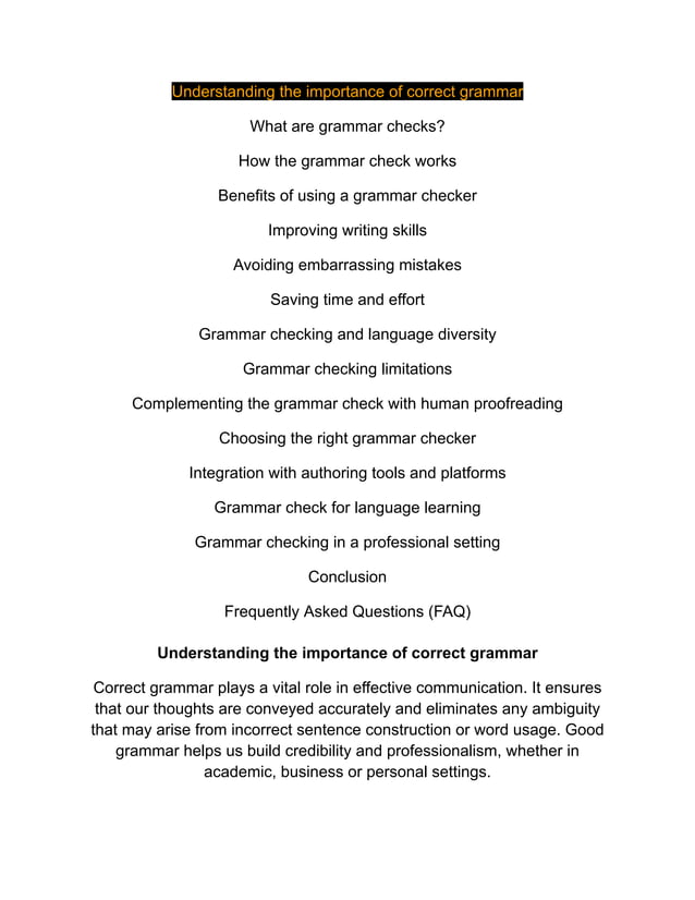 Grammer Checker | PDF | Internet for Beginners | Internet