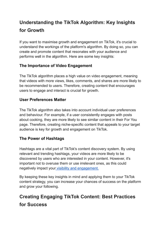 Grow TikTok: Expert Tips & Strategies for Boosting Your Following | PDF