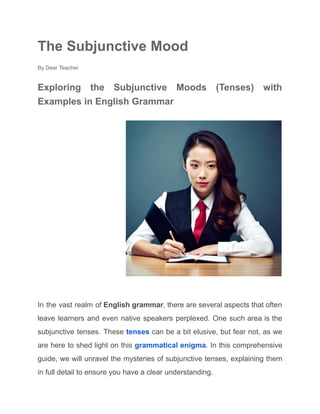 The Subjunctive Mood | PDF