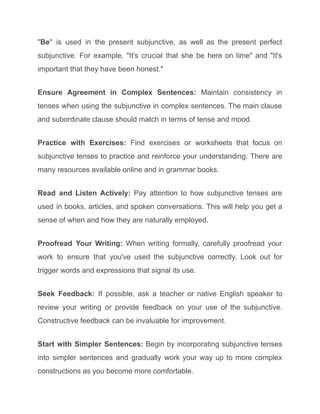 The Subjunctive Mood | PDF