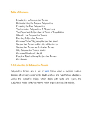 The Subjunctive Mood | PDF