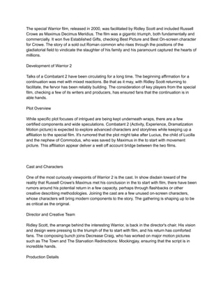 Gladiator 2 (Action, Adventure, Drama Movie) | PDF