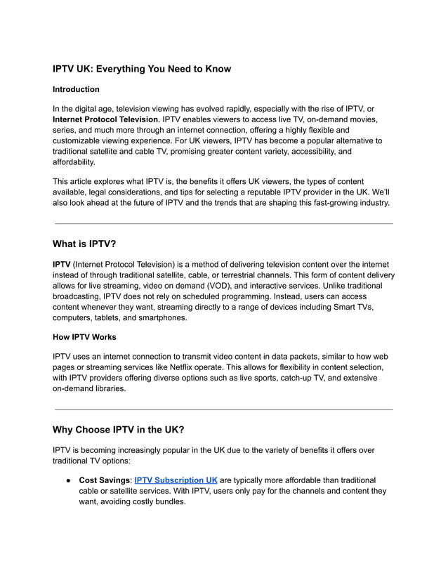 Iptv Uk Everything You Need To Know Iptv Pdf