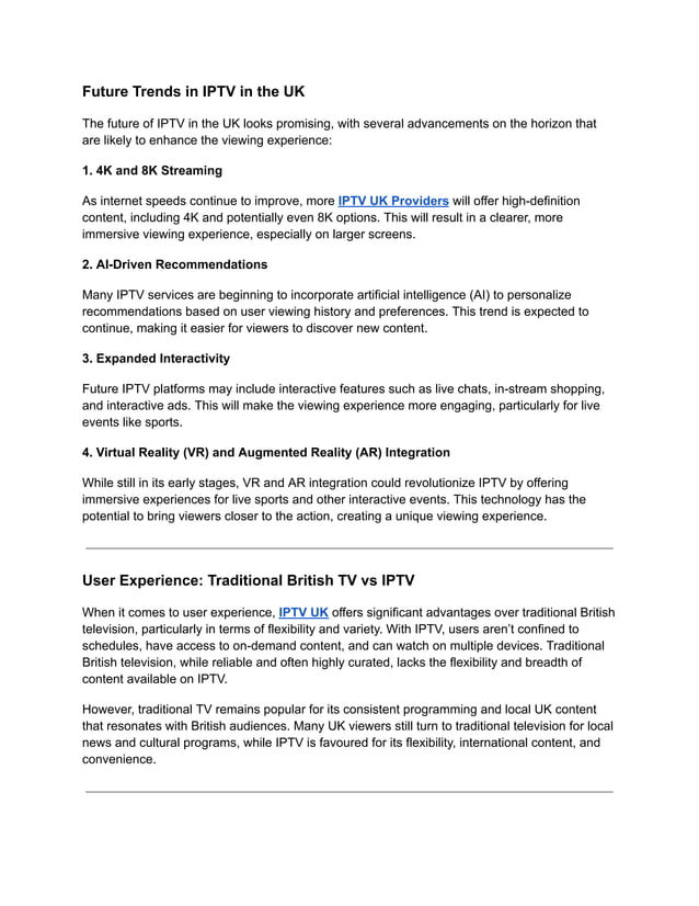 IPTV UK: Everything You Need to Know IPTV | PDF | History | Genres