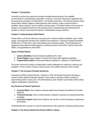 Breaking Point: The Science and Danger of the Kessler Syndrome | PDF