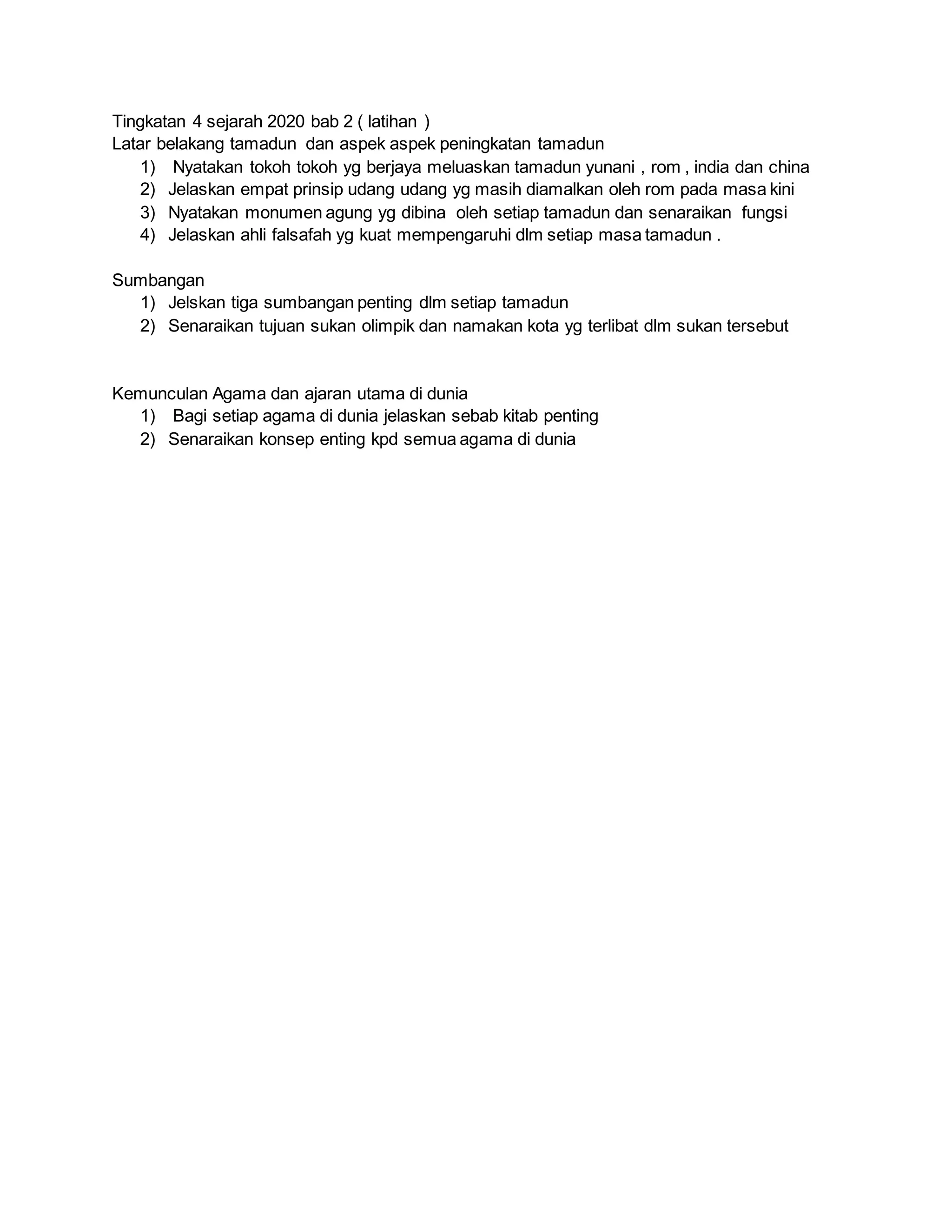 sejarah form 4 bab 2 | DOCX