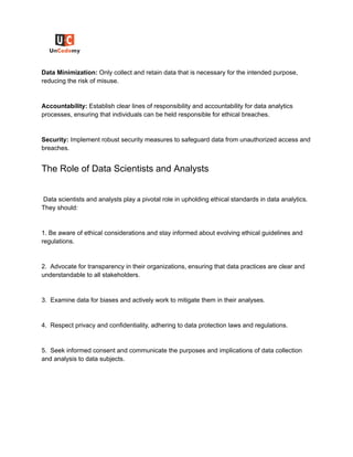 Ethical Considerations in Data Analytics | PDF