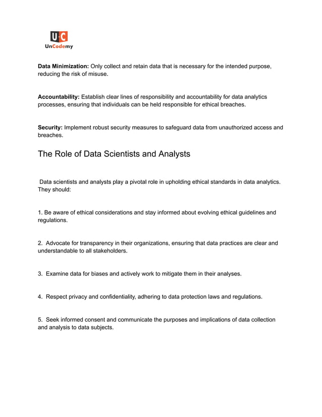 Ethical Considerations in Data Analytics | PDF