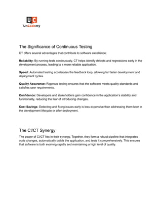 Continuous Integration and Continuous Testing (CI/CT) | PDF | Web ...